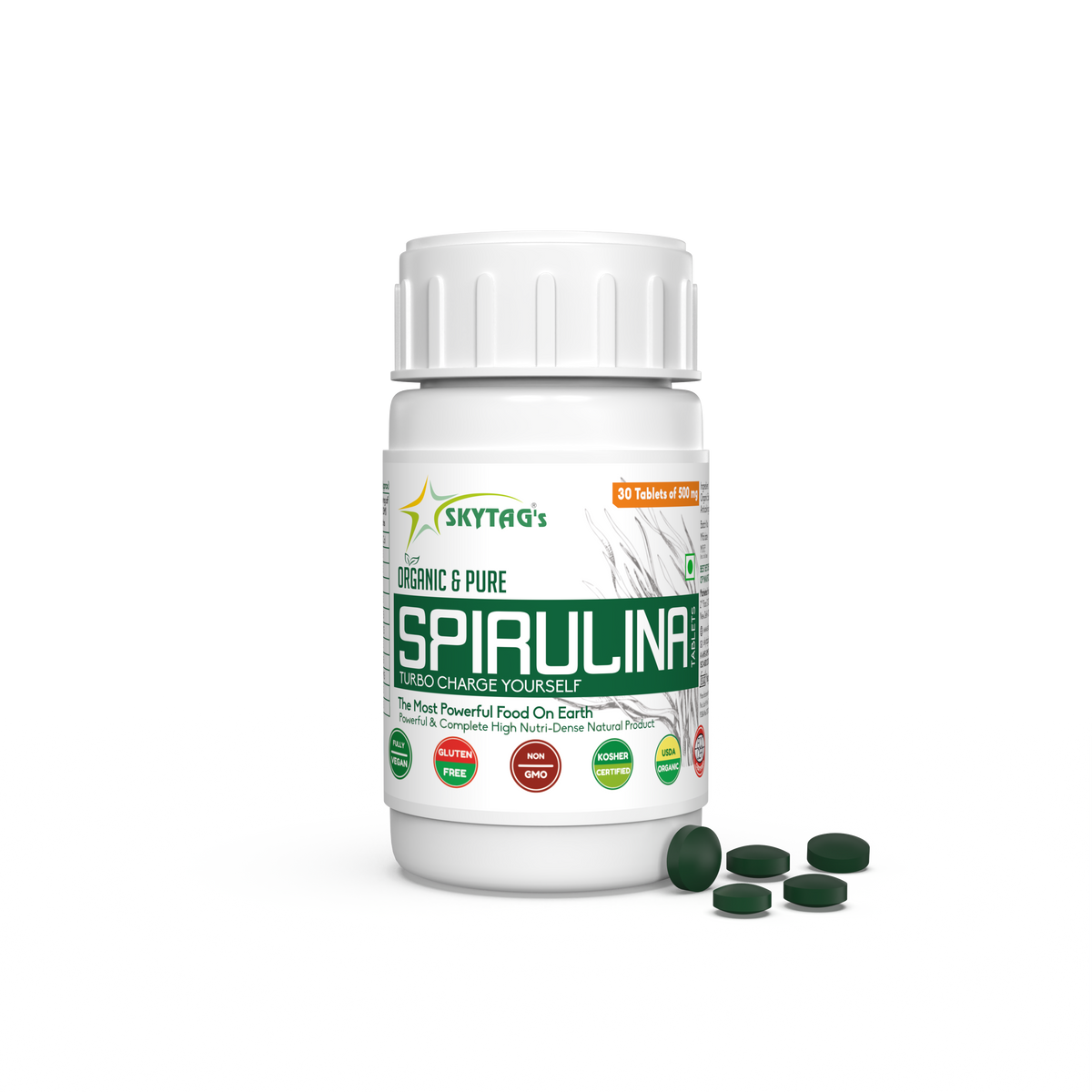 Best Organic Spirulina Tablets – Nutrient-Rich Superfood-Skytag Bioteq ...